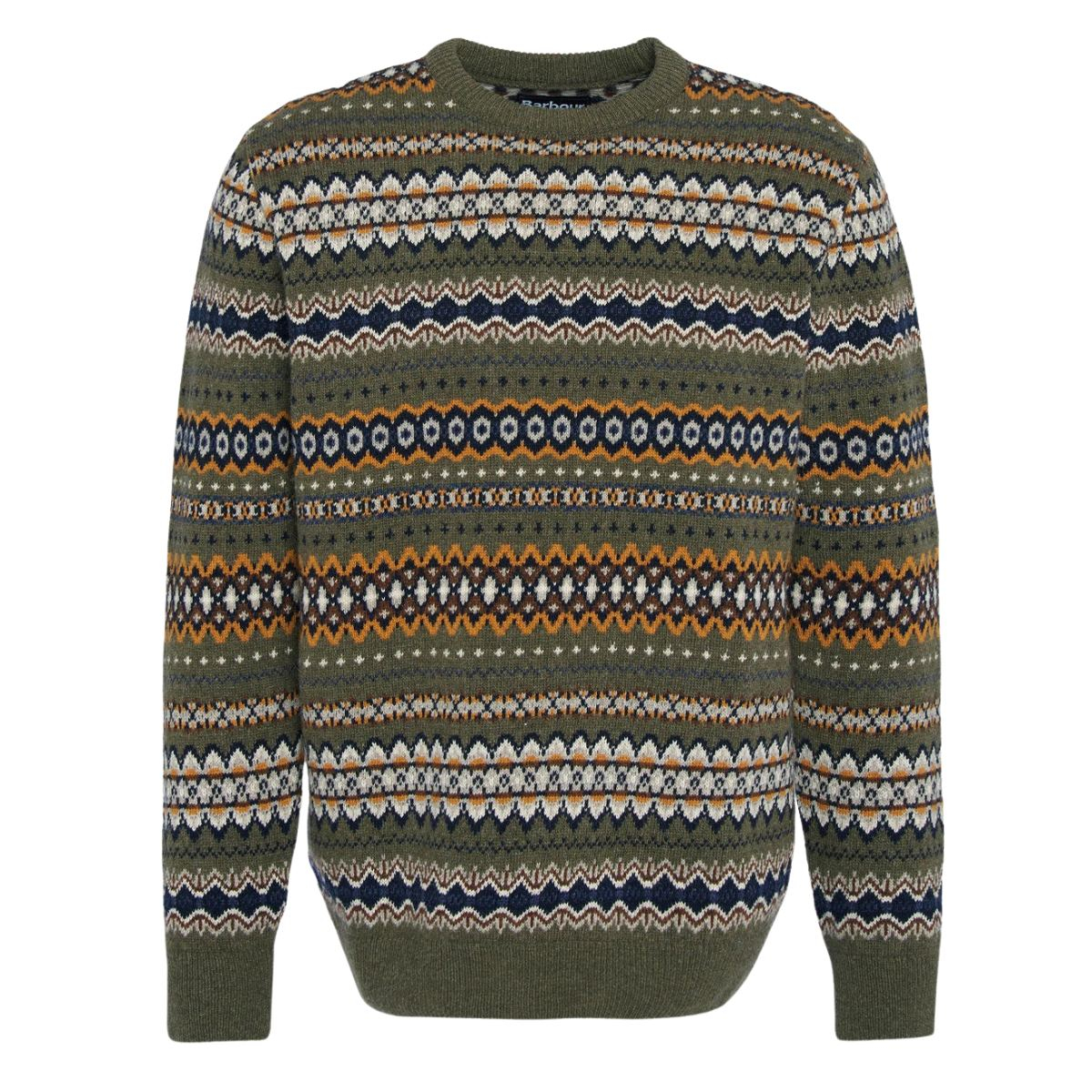 Barbour mens green jumper store