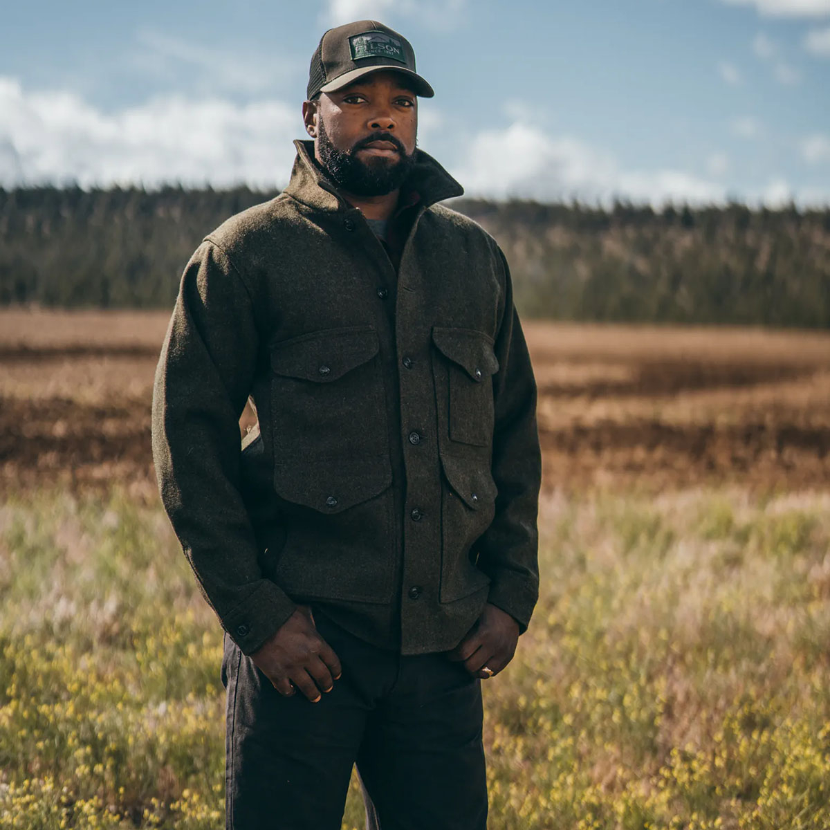 Filson Mackinaw Wool Cruiser Jacket Forest Green, iconic Cruiser