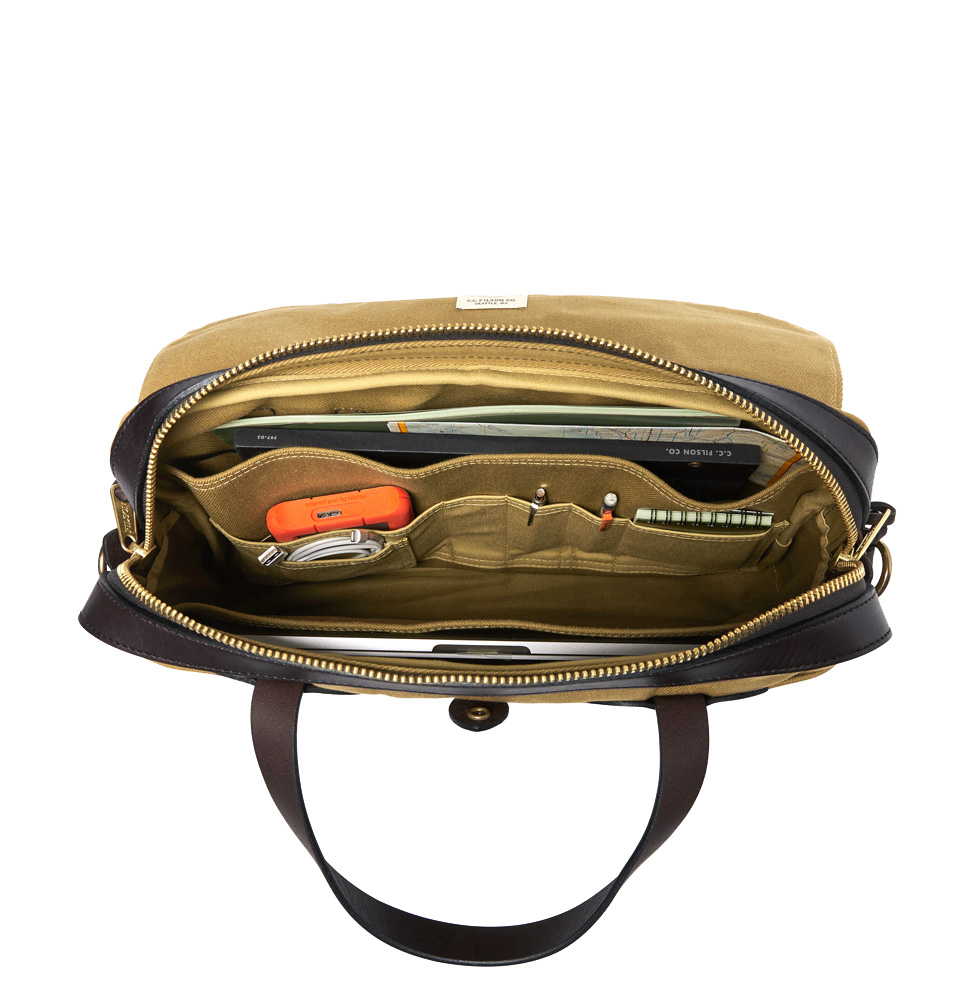 Filson Original Briefcase Tan, Stilvolle Aktentasche von Filson