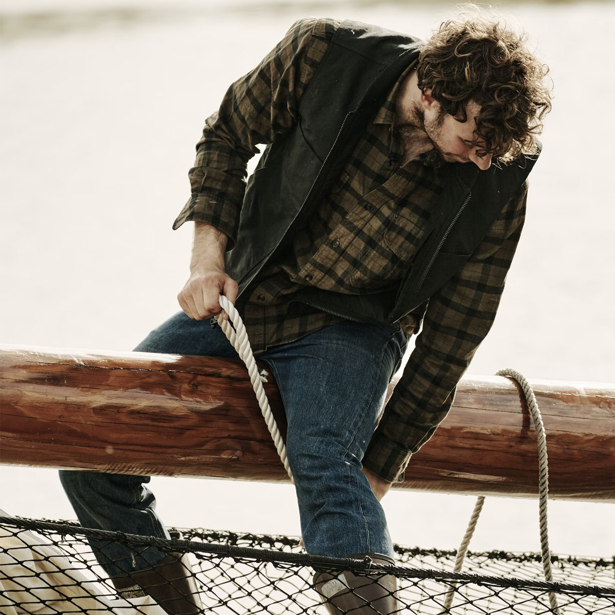 Filson Tin Cloth Insulated Work Vest Black, ideale Arbeitsweste