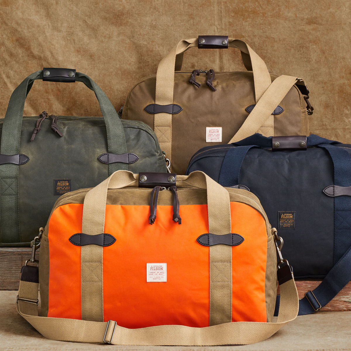 Filson Tin Cloth Small Duffle Bag Navy, perfekte Reisetasche